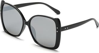 Generic Lunettes De Soleil Tendance &Agrave; Monture Large Et D&eacute;corative For Hommes Et Femmes, Id&eacute;ales For Les F&ecirc;tes, Les Vacances Et Les Photos.(Gray)