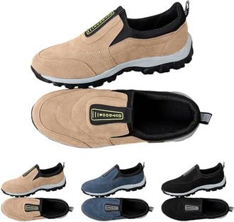 Generic Chaussures Oxford &agrave; enfiler pour homme - Chaussures Oxford &agrave; bout large - Soutien de la vo&ucirc;te plantaire - Baskets orthop&eacute;diques tendance - Baskets de 