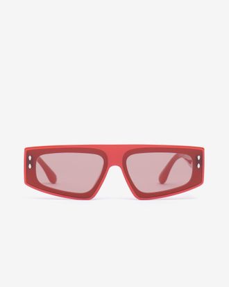 Isabel Marant Lunettes De Soleil Zoomy - Femme - Rouge-bordeaux - - Isabel Marant