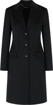 Dolce & Gabbana Langer Mantel - Schwarz