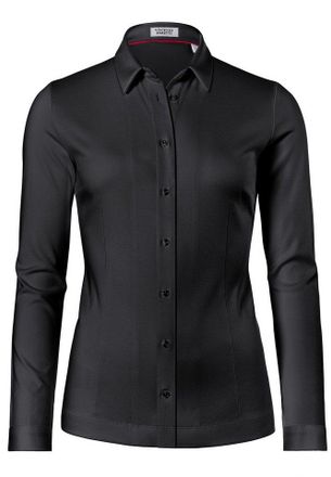 Vincenzo Boretti Klassische Bluse leicht tailliert Jersey