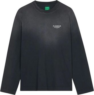 Flaneur Fl&acirc;neur, Homme, Tops, Noir, Taille: S Sound & Design Long Sleeve Washed