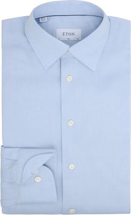 Eton Unifarbenes Signature Twill-Hemd mit Kentkragen, Slim in