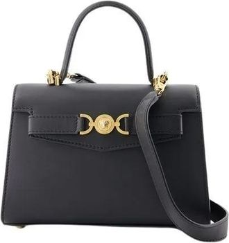 Versace Hobo Bags - Small Top Handle Bag - Leather - Black - Gr. unisize - in Schwarz - für Damen