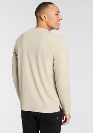 HUGO BOSS Langarmshirt Te protective Rundhalsausschnitt, Brusttasche, relaxed fit