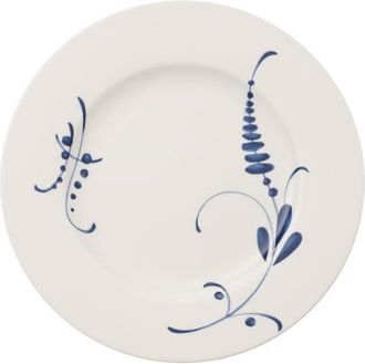 Villeroy & Boch Villeroy und Boch Vieux Luxembourg Brindille Speiseteller, 27 cm, Premium Porzellan, Wei&szlig;/Blau