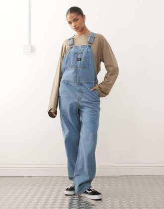 Vans Chore - Denim-Latzhose in blauer Stone-Waschung