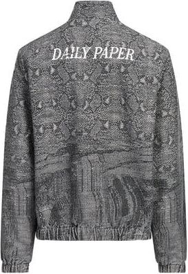 Daily Paper Clothing Veste oversize col montant en coton m&eacute;lang&eacute; imprim&eacute;