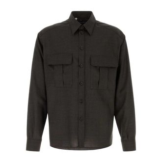 Dolce & Gabbana Hemd aus Schurwoll-Canvas - - Shirts - Herren - Braun - XL