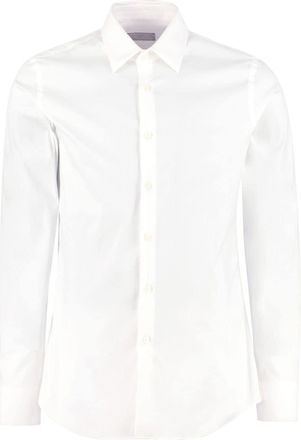 Prada Schmales Hemd aus Popeline - Weiß