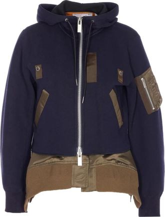 sacai Damen, Sweatshirts & Hoodies, Blau, SGr&ouml;&szlig;e