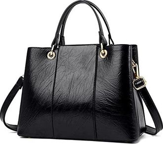 Generic Grand sac &agrave; main et sac &agrave; main pour femme avec poign&eacute;e sur le dessus, sac &agrave; bandouli&egrave;re tendance pour femme, sac fourre-tout, Noir, Large