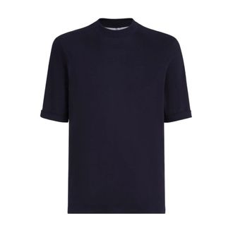 Brunello Cucinelli Rundhals-T-Shirt - - Tops - Herren - Blau - S