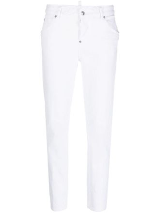 Dsquared2 jean court &agrave; coupe droite - Blanc