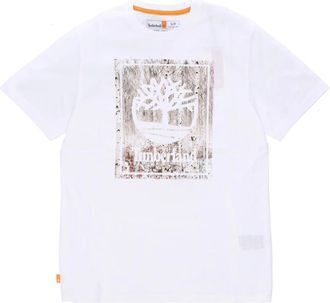 Timberland Wei&szlig;es Herren Stack Tee Kurzarm - - Tops - Herren - Wei&szlig; - L