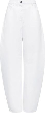 Alaia Femme, Pantalons, Blanc, Taille: 38 FR Jean Rond Taille Basse
