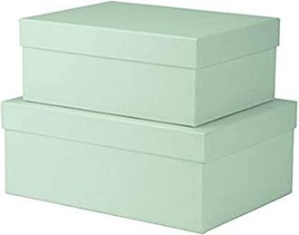 R&ouml;ssler Selection Papier 13491453650 - S.O.H.O. Boxline 2er Kartonage, rechteckig, Mint