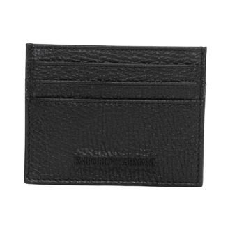 Emporio Armani Leder Kartenetui - - Accessories - Herren - Schwarzk - ONE SIZE