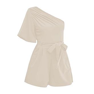 Generic Pyjama dhiver 2023 pour homme - &Eacute;l&eacute;gant - Combinaison noire - Court, beige, XL