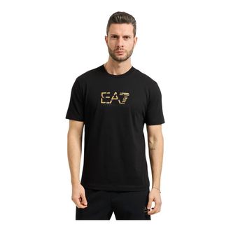 Emporio Armani Homme, Tops, Noir, Taille: 2XL T-shirt ras du cou en jersey de coton Premium Label Emporio Armani