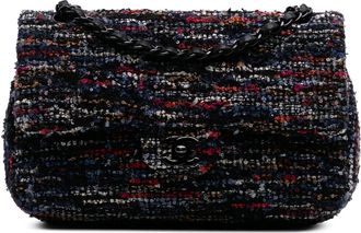 Chanel Hobo Bags - Medium Classic Tweed Double Flap - Gr. unisize - in Blau - für Damen