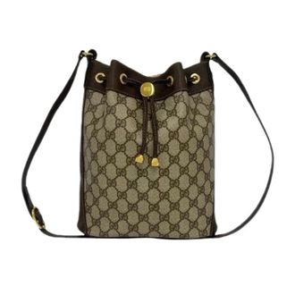 Gucci Pre-owned Sac seau en toile GG et cuir - Femme - Pre-owned - Brun - Taille: ONE Size