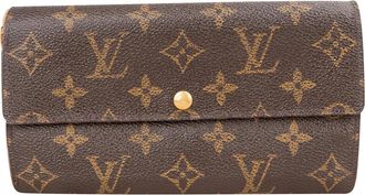 Louis Vuitton Portemonnaie - Louis Vuitton Canvas Monogram Sarah Wallet - Gr. unisize - in Braun - f&uuml;r Damen