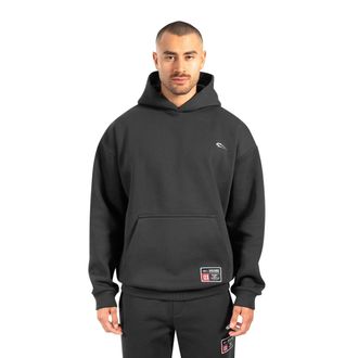 Smilodox Hoodie Herren Rayk, Kapuzenpullover mit Logo auf Brust und gro&szlig;em R&uuml;ckenprint, Pulli K&auml;ngurutasche, B&uuml;ndchen weicher Stoff, sportlicher Sweater f&uuml;r Al