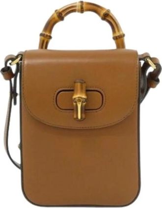 Gucci Sac main mini Pre-owned - Femme - Pre-owned - Brun - Taille: ONE Size