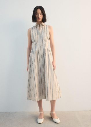 Mango Ausgestelltes Hemdblusenkleid mittelbraun - Damen - XS - MANGO