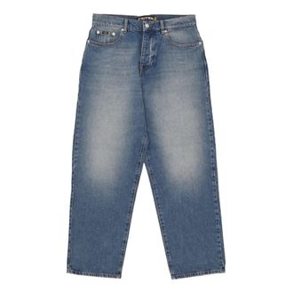 Iuter Baggy Denim Jeans mit geradem Bein - - Jeans - Herren - Blau - W32
