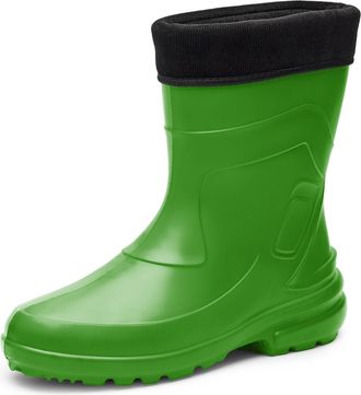 Ladeheid Thermo Eva Gummistiefel Damen gefüttert wasserdichte und federleichte Regenstiefel Damen LA-800-2017 (Grün/Schwarz, 36 EU)