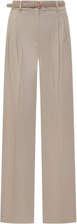 Max Mara Femme, Pantalons, Beige, Taille: 38 FR Pantalon Large Marusca
