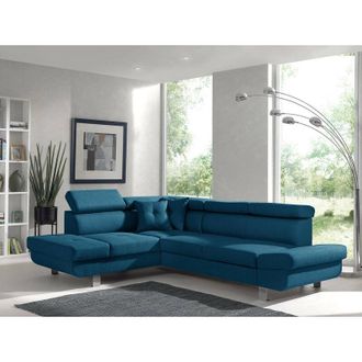 Best Mobilier Bestmobilier - Lisbona - canap&eacute; dangle gauche convertible - 5 places - avec t&ecirc;ti&egrave;res