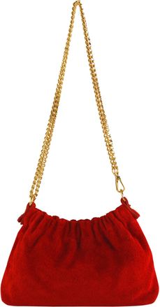 modamoda.de T259 - Mini Umhängetasche X-Small aus ital. Leder, Farbe:Wildleder Rot