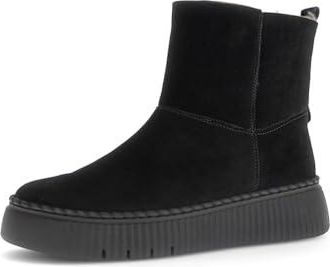 Gabor Bottines Chelsea pour femme, meilleur ajustement, peau dagneau, doublure chaude, Noir 17., 36 EU
