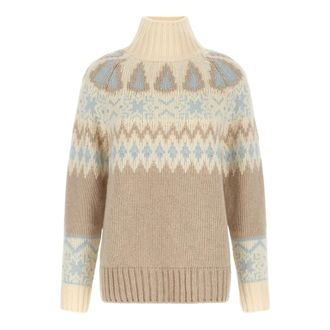 Herno Pullover mit hohem Kragen - - Knitwear - Damen - Beige - L