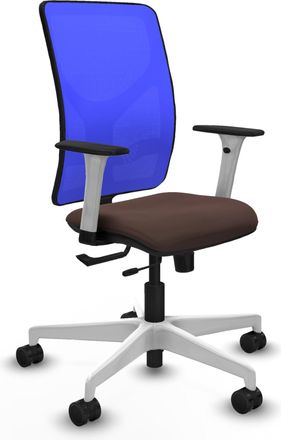 Piqueras y Crespo Liegestuhl aus PC, mit Armlehnen in Wei&szlig; und Schwarz, h&ouml;henverstellbare Lendenwirbelst&uuml;tze, ausgestattet mit Syncro/Traslack und Schneideschaum, Blau/