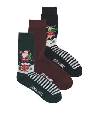 Jack & Jones Jacsnowy Xmas Socks 3 Pack