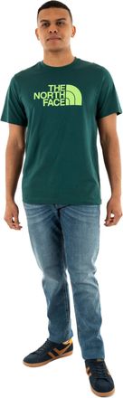 The North Face NF0A8A6CA6O M S/S Easy Tee T-Shirt Herren Deep Nori/Meta Lime Gr&ouml;&szlig;e XS