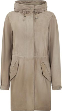 Moorer Femme, Manteaux, Beige, Taille: 36 FR Manteaux