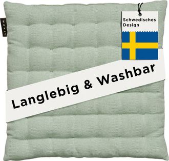 Linum Pepper Stuhlkissen 40x40 aus 100% Baumwolle, Premium Sitzpolster f&uuml;r K&uuml;che, Esszimmer und Outdoor, Komfortables Sitzkissen Stuhl, formstabil und als S