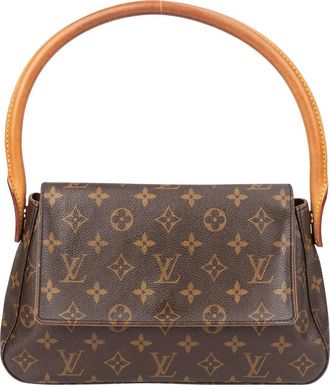 Louis Vuitton Crossbody Bags - Louis Vuitton Canvas Monogram Looping PM Handbag - Gr. unisize - in Braun - f&uuml;r Damen