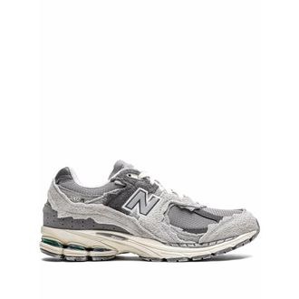 New Balance Graue Sneakers Logo Patch Runde Zehe - - Shoes - Herren - Grau - 42 EU