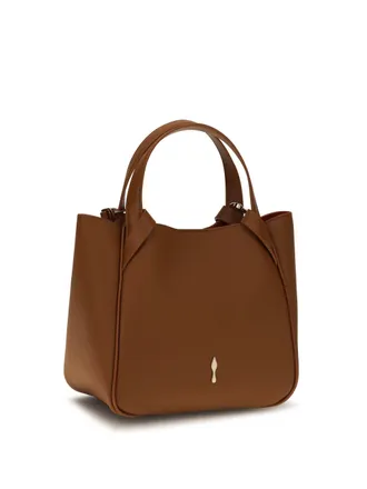 Christian Louboutin Womens Mini Bettina Tote Cuoio Calf Leather Bos Taurus Shoulder Bags
