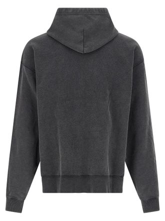 Balenciaga Washed Crayon Loop Print Hoodie - charcoal