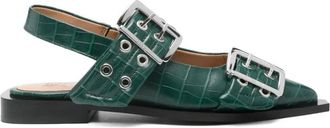 Ganni Feminine Buckle Ballerinas - Gr. 36 (EU) - in Schwarz