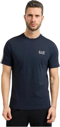 Emporio Armani Homme, Tops, Bleu, Taille: L T-shirt Col Rond Esprit Italien