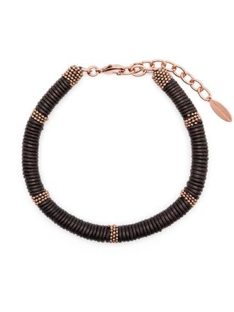 Brunello Cucinelli bracelet à ornements métalliques - Noir