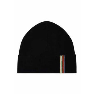 Paul Smith unisex, Accessoires, Noir, Taille: ONE Size Signature Stripe Beanie